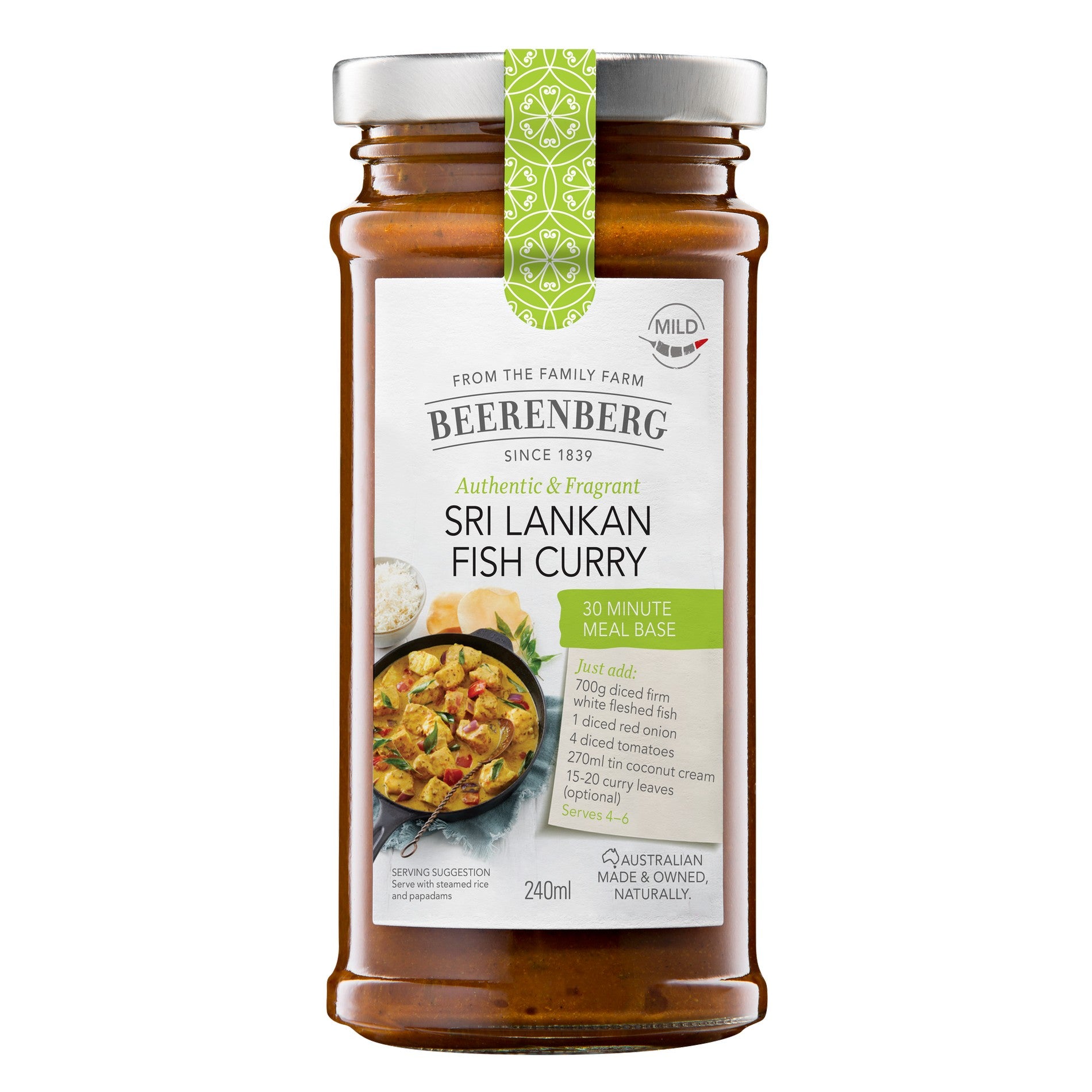 Beerenberg Meal Base Sri Lankan Fish Curry – Buderim Ginger Shoppe